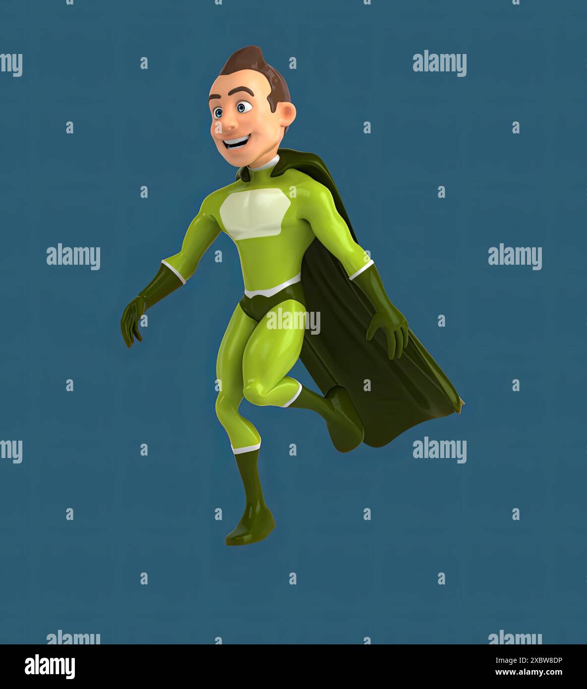 Fun 3D cartoon superhero dancing Stock Photo - Alamy