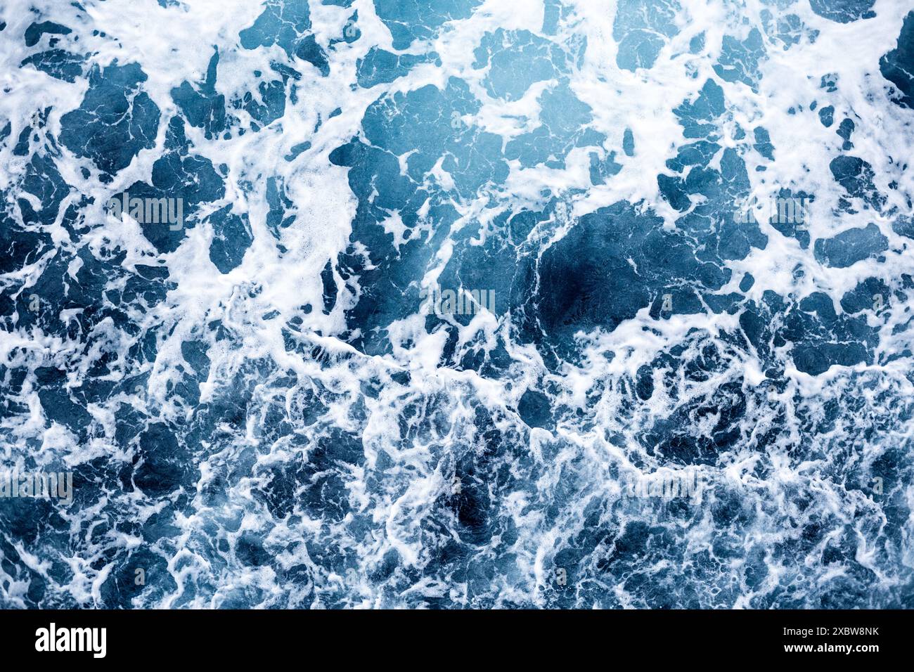 Aquamarine rough sea surface top shot, strait of messina, 2023 Stock ...