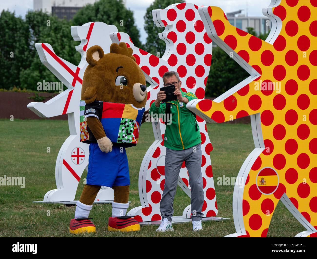 Berlin, Germany. 13th June, 2024. Albärt, the mascot of the European ...