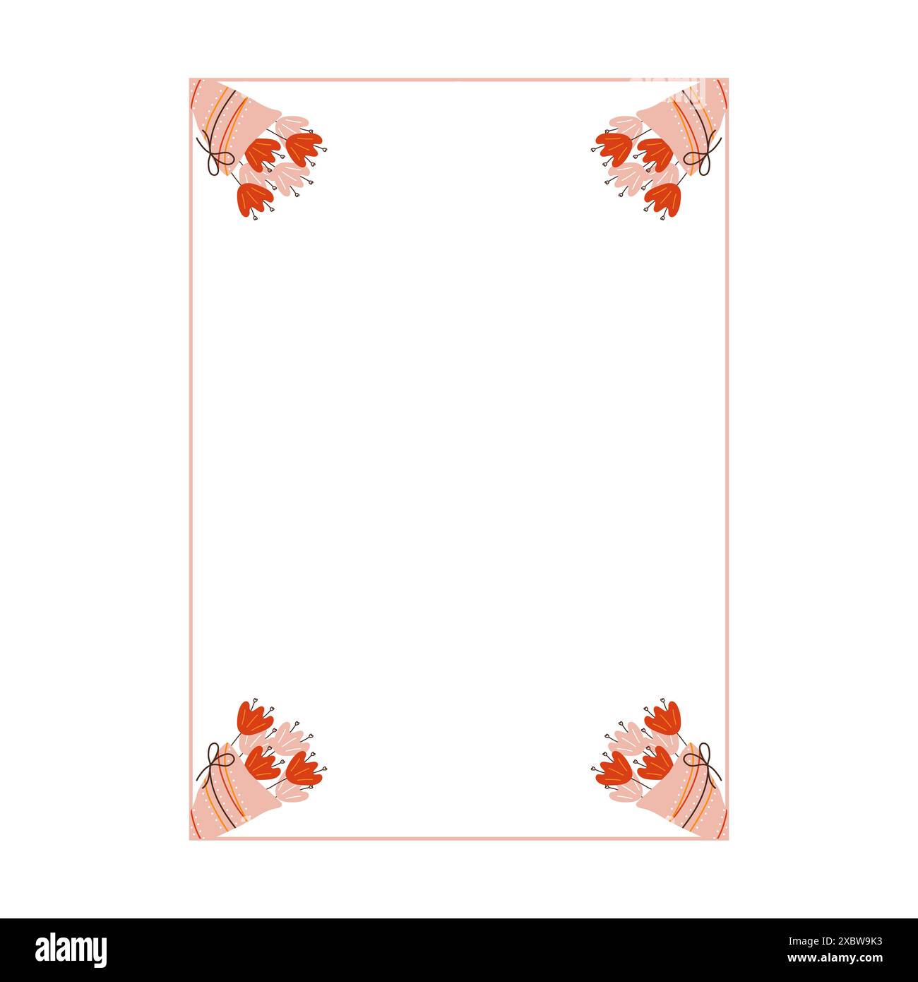 Pink flowers in vase on Stock Vector Images - Alamy