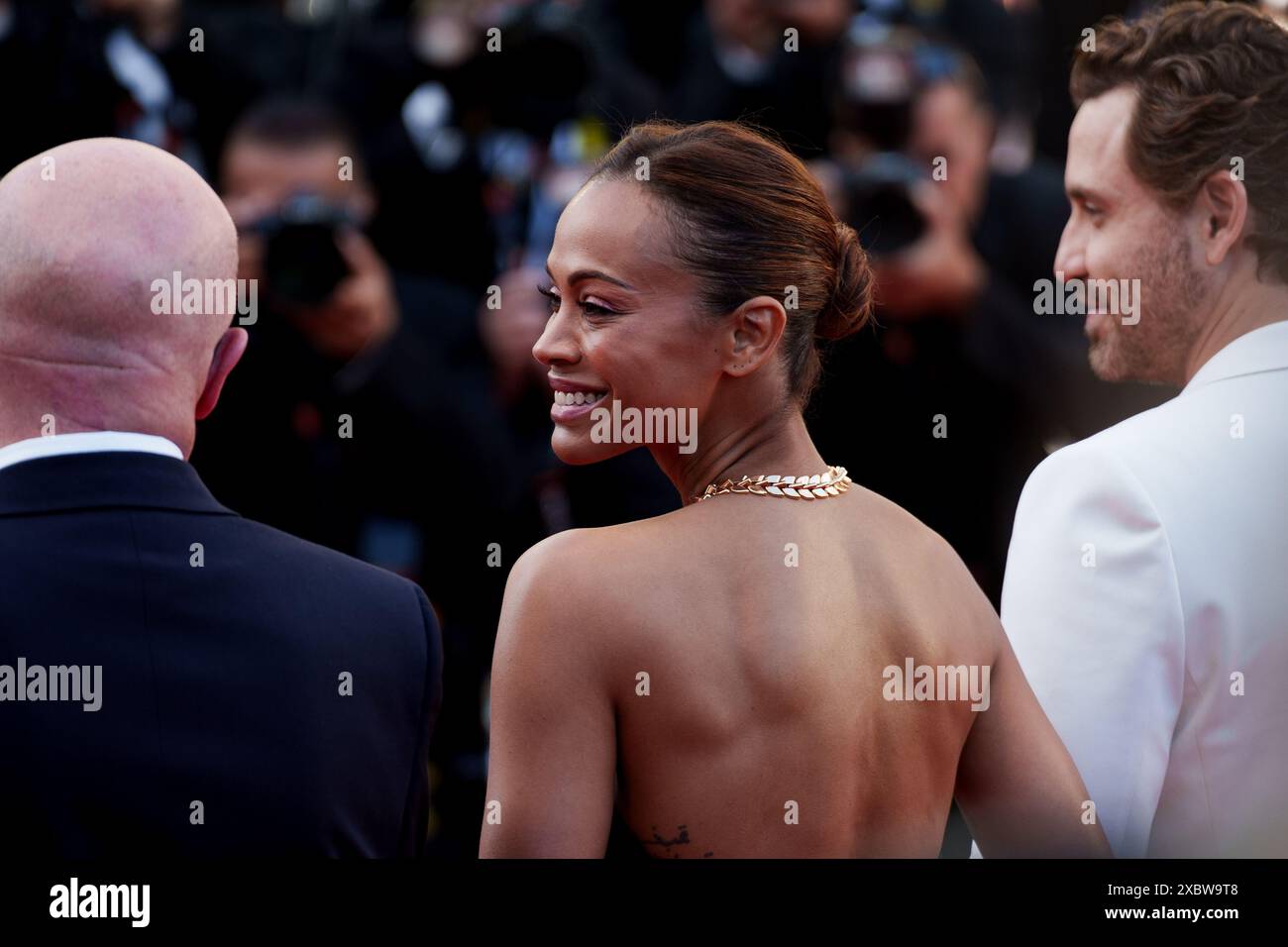 CANNES, FRANCE - MAY, 17: Selena Gomez, Zoe Saldana, Edgar Ramirez ...