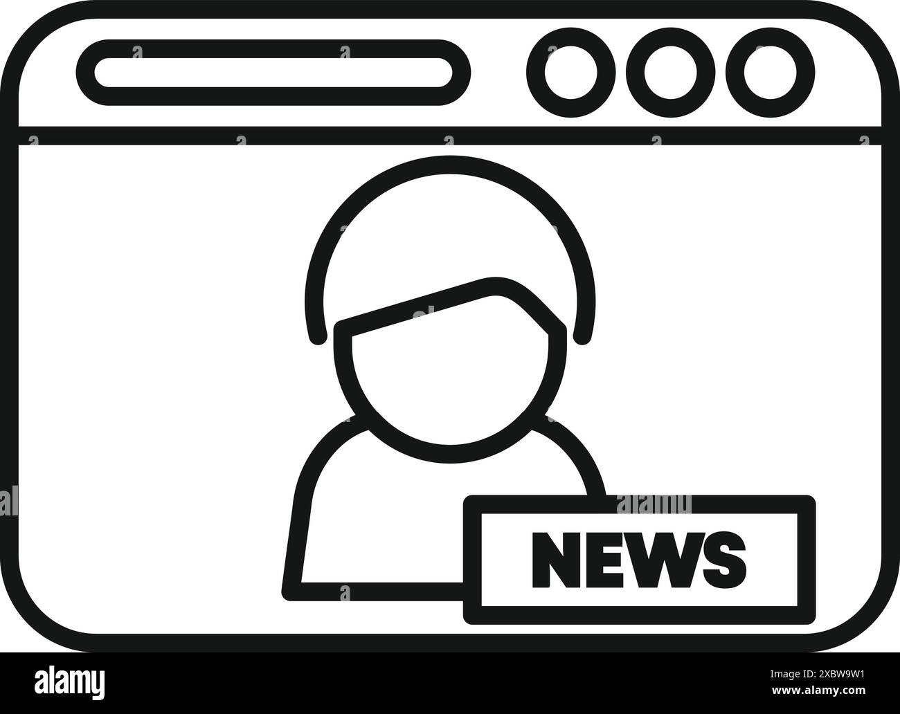 News anchor illustration Black and White Stock Photos & Images - Alamy