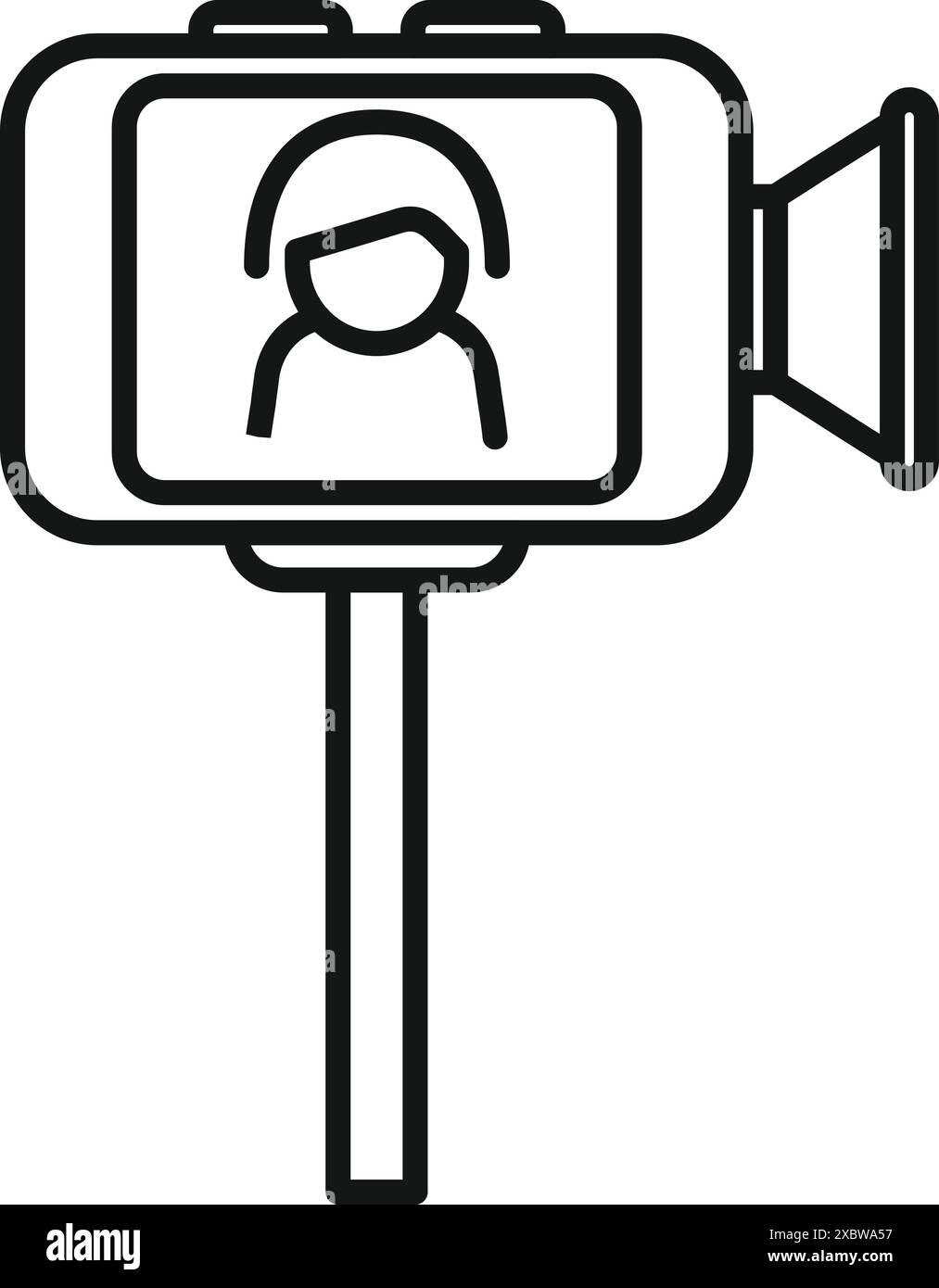 Isolated cinema videocamera design Black and White Stock Photos ...