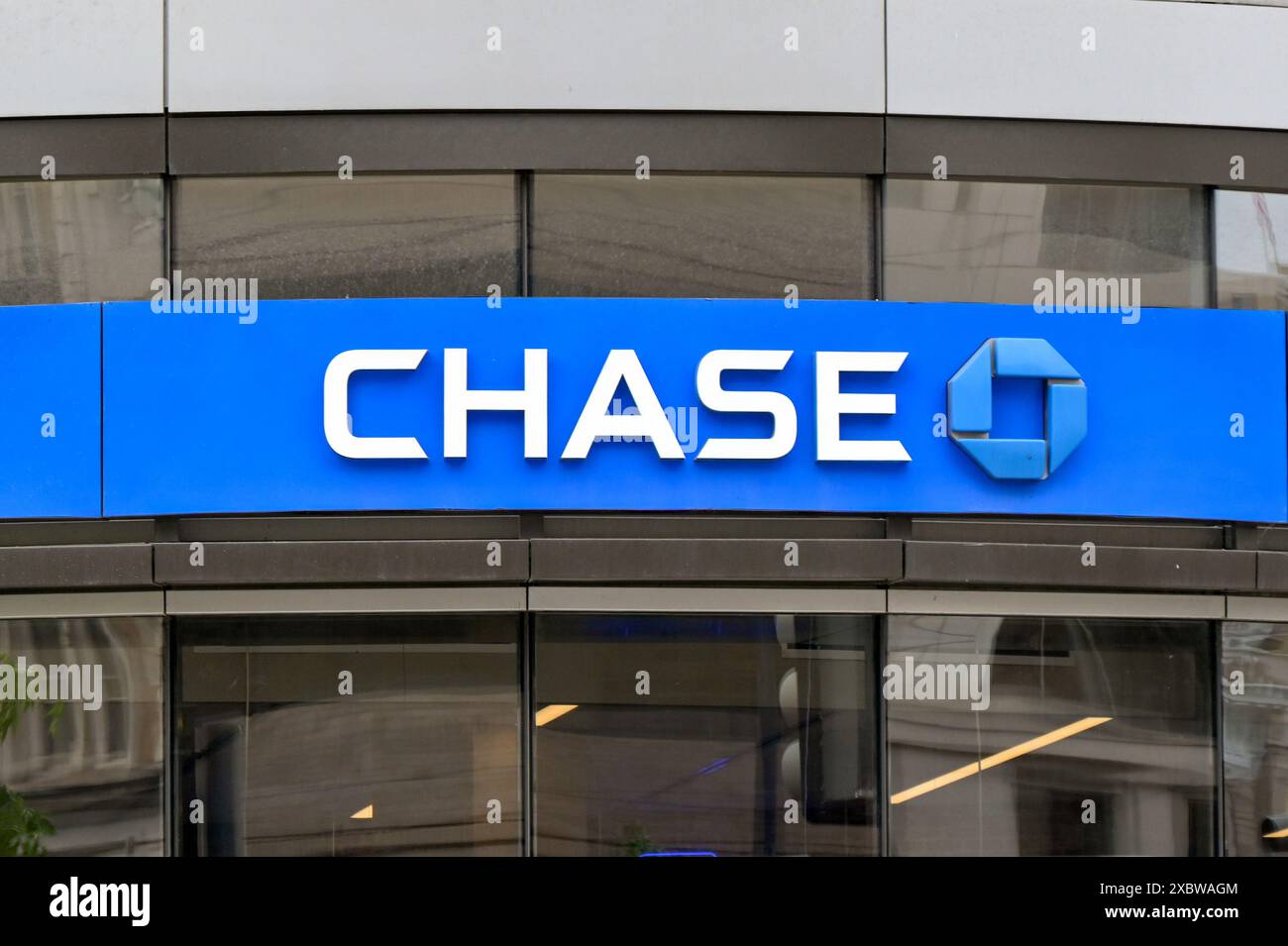 Washington DC, USA - 3 May 2024: Sign above the entrance to a branch of ...