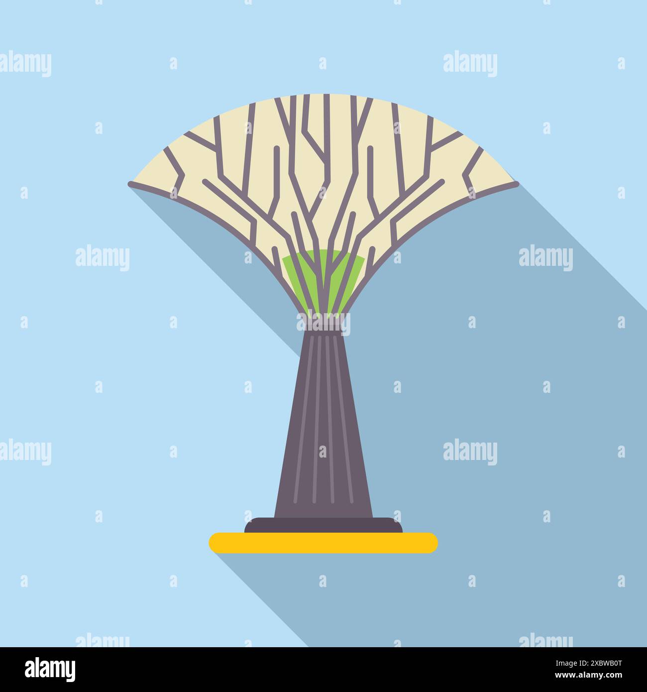 Minimalist illustration of supertree grove, a famous landmark in ...