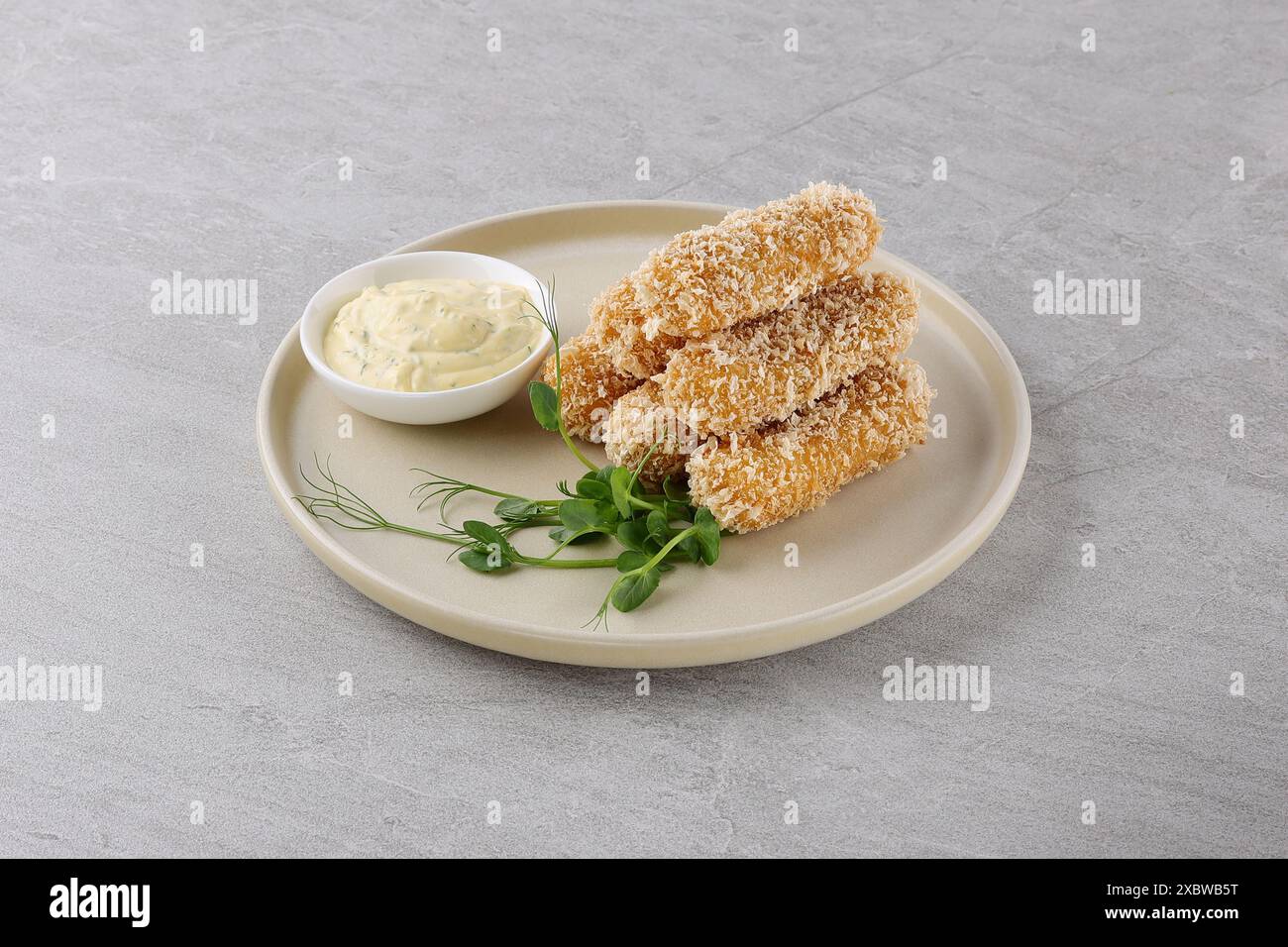 fried mozzarella cheese sticks breaded Stock Photo - Alamy