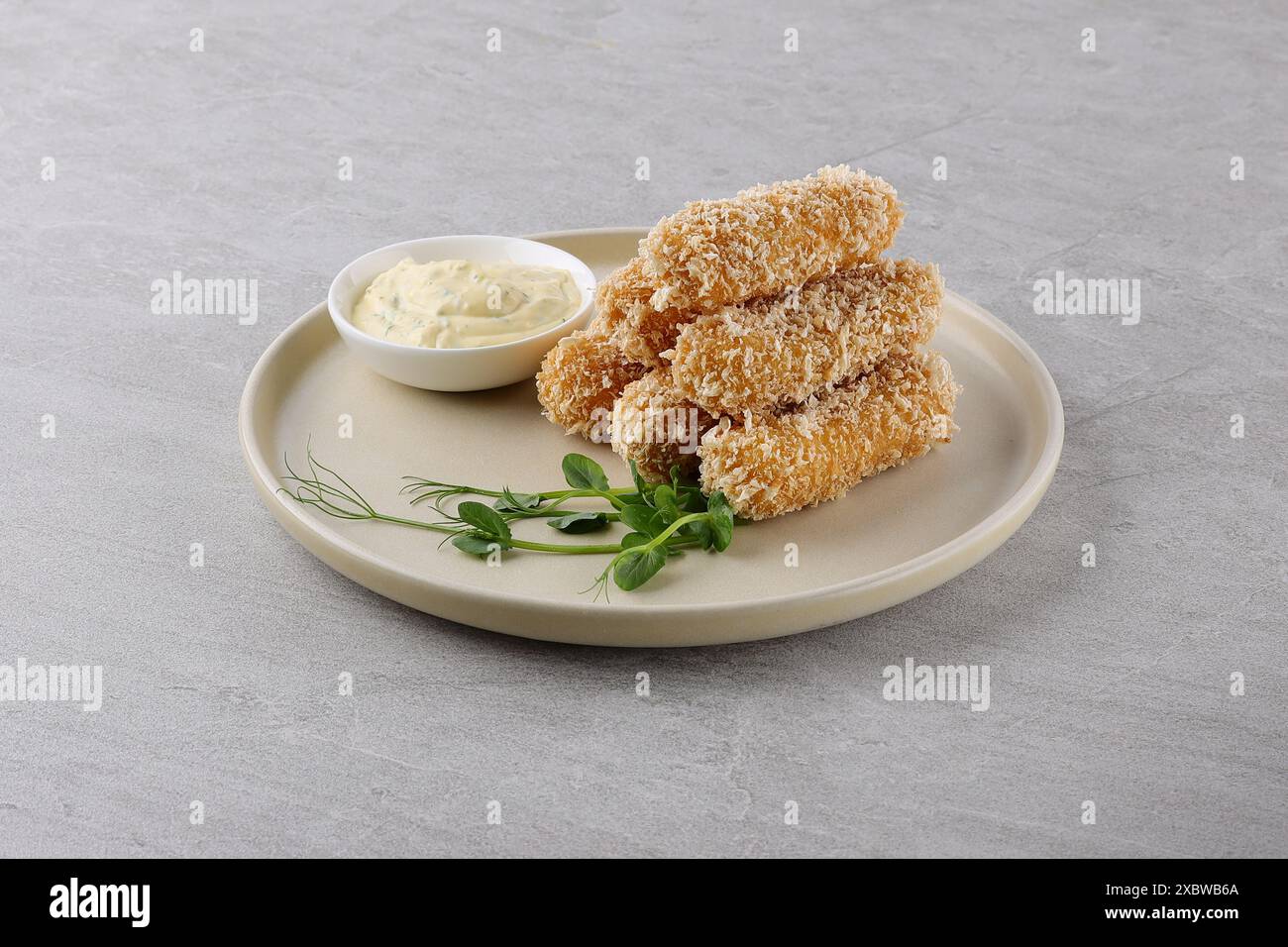 fried mozzarella cheese sticks breaded Stock Photo - Alamy