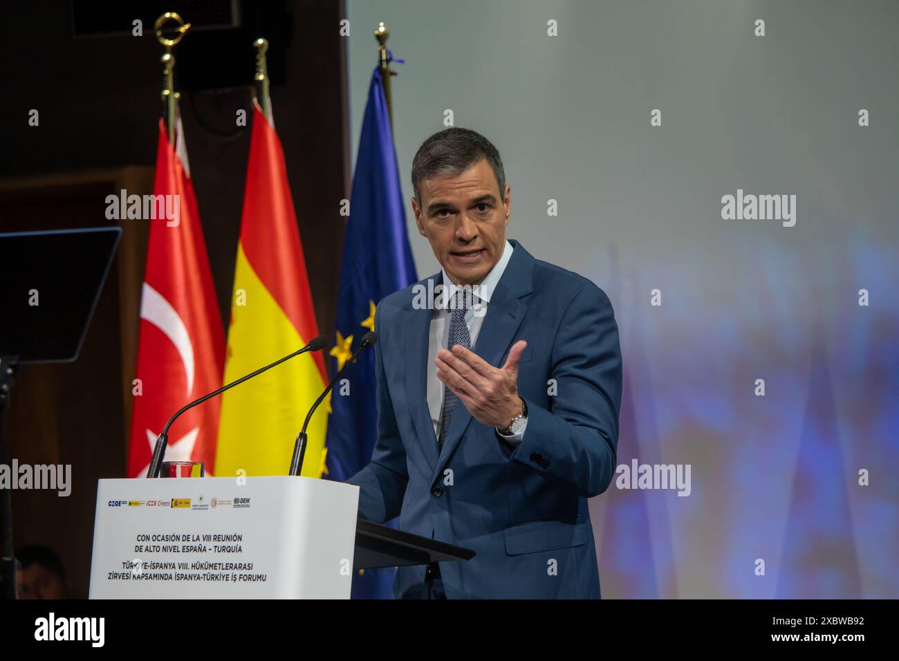 Madrid, Spain. 13th June, 2024. The President of the Spanish Government ...