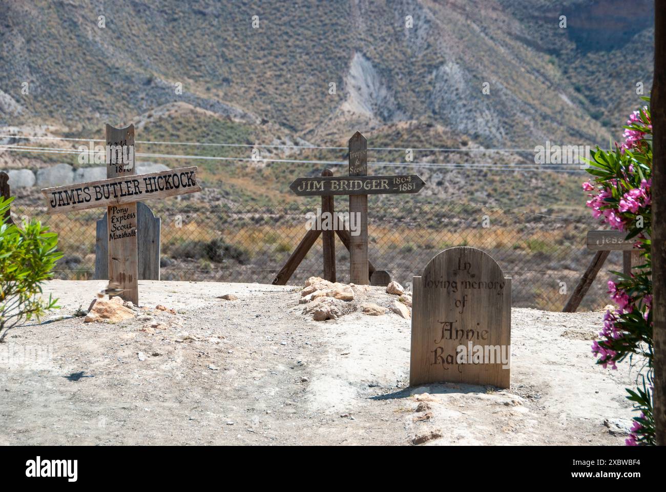 Graveyard on a Wild west Film Set Stock Photo - Alamy