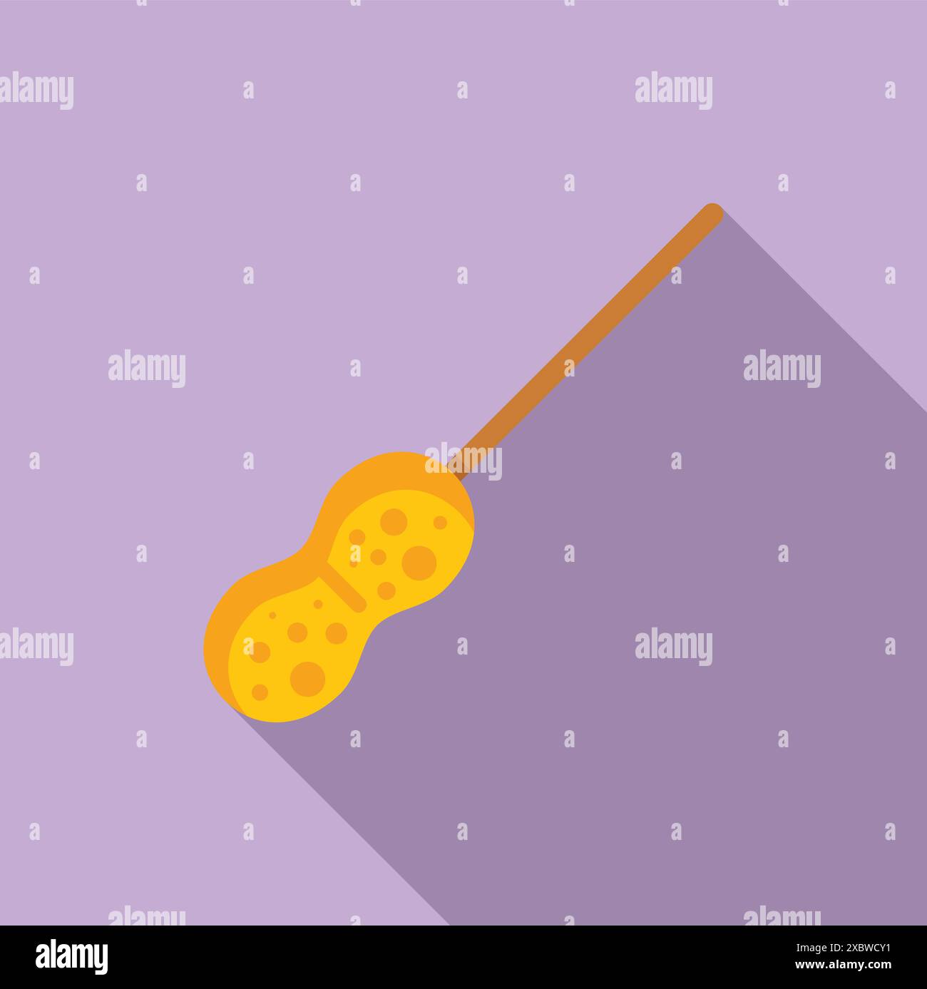 Wooden stick sponge Stock Vector Images - Alamy