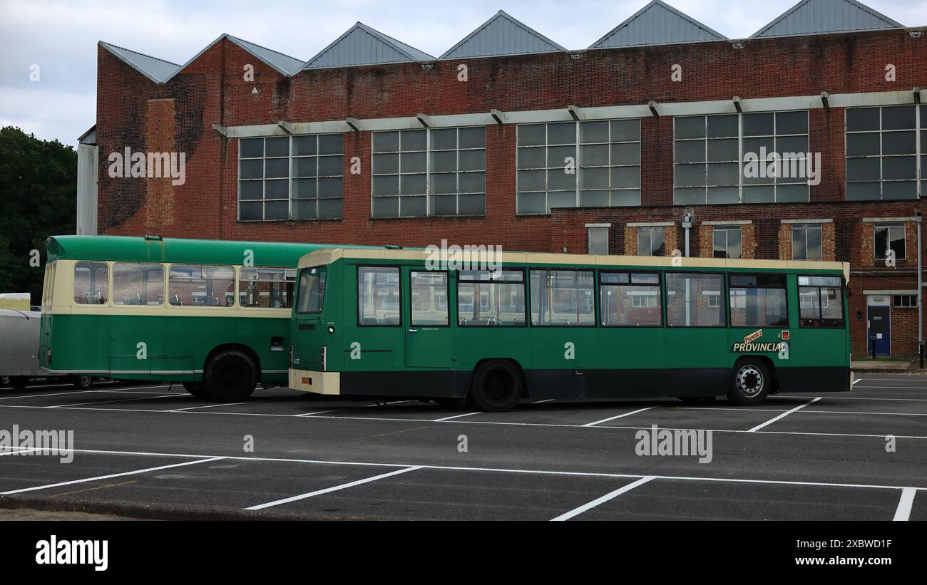 Gosport, Hampshire, England. 1 June 2024: A wide angle view of two old ...