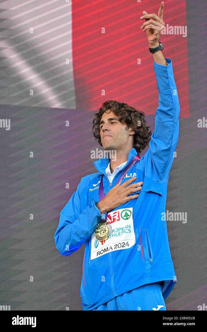 Roma, Italy. 12th June, 2024. Olympic Stadium, Rome, Italy - High Jump ...