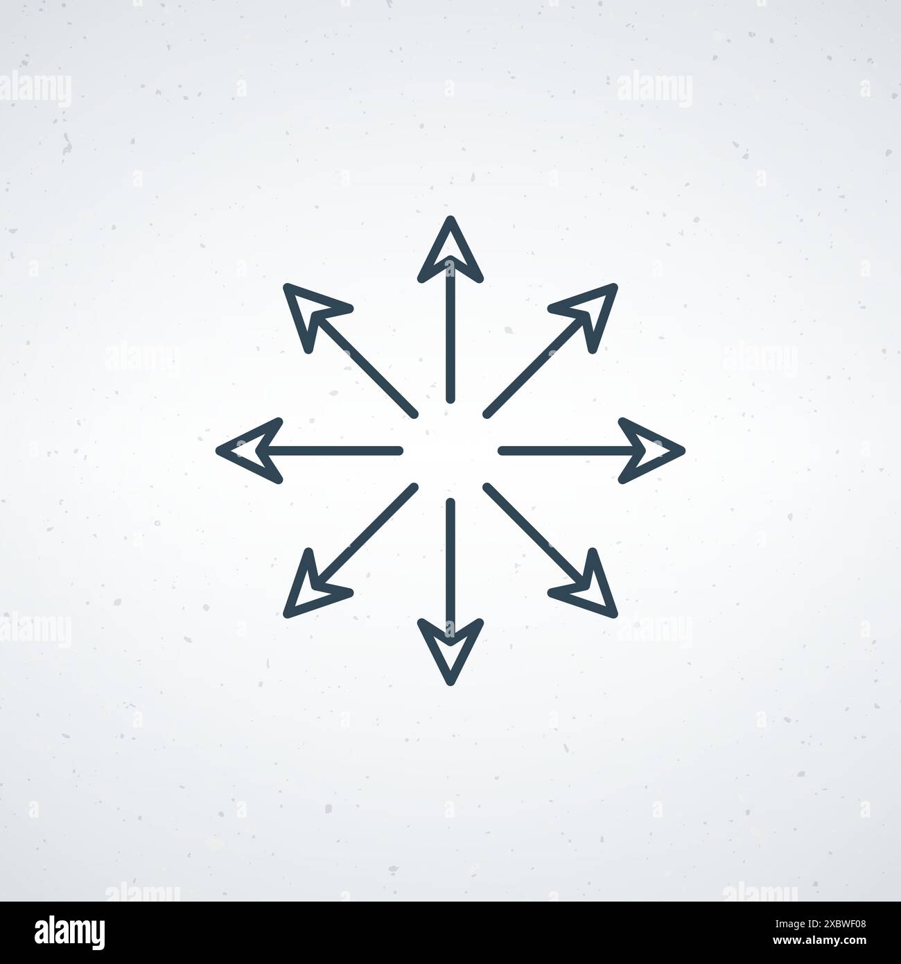 Spreading outward arrows icon. Distribution arrows. Stock vector illustration isolated Stock ...