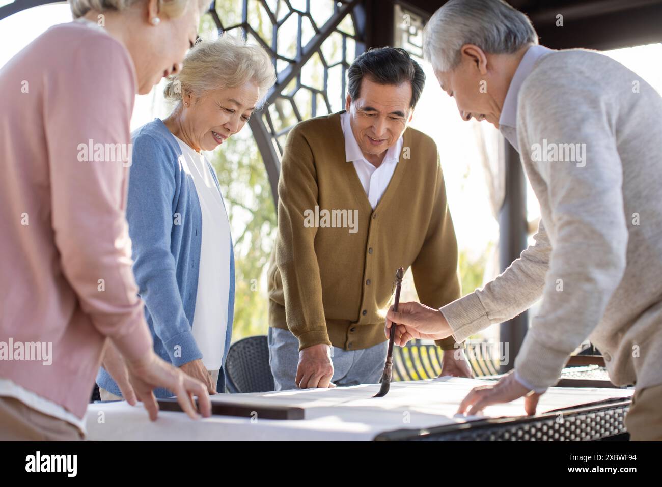 Four friends of calligraphy hi-res stock photography and images - Alamy