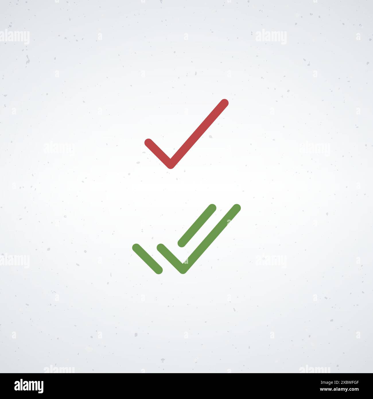 Checkmark icons of Message Sent and Read tick vector icons. Stock ...