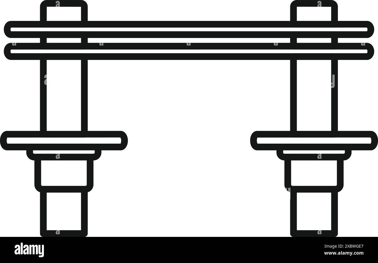 Parallel bars are showing gymnastic equipment for exercise and training ...