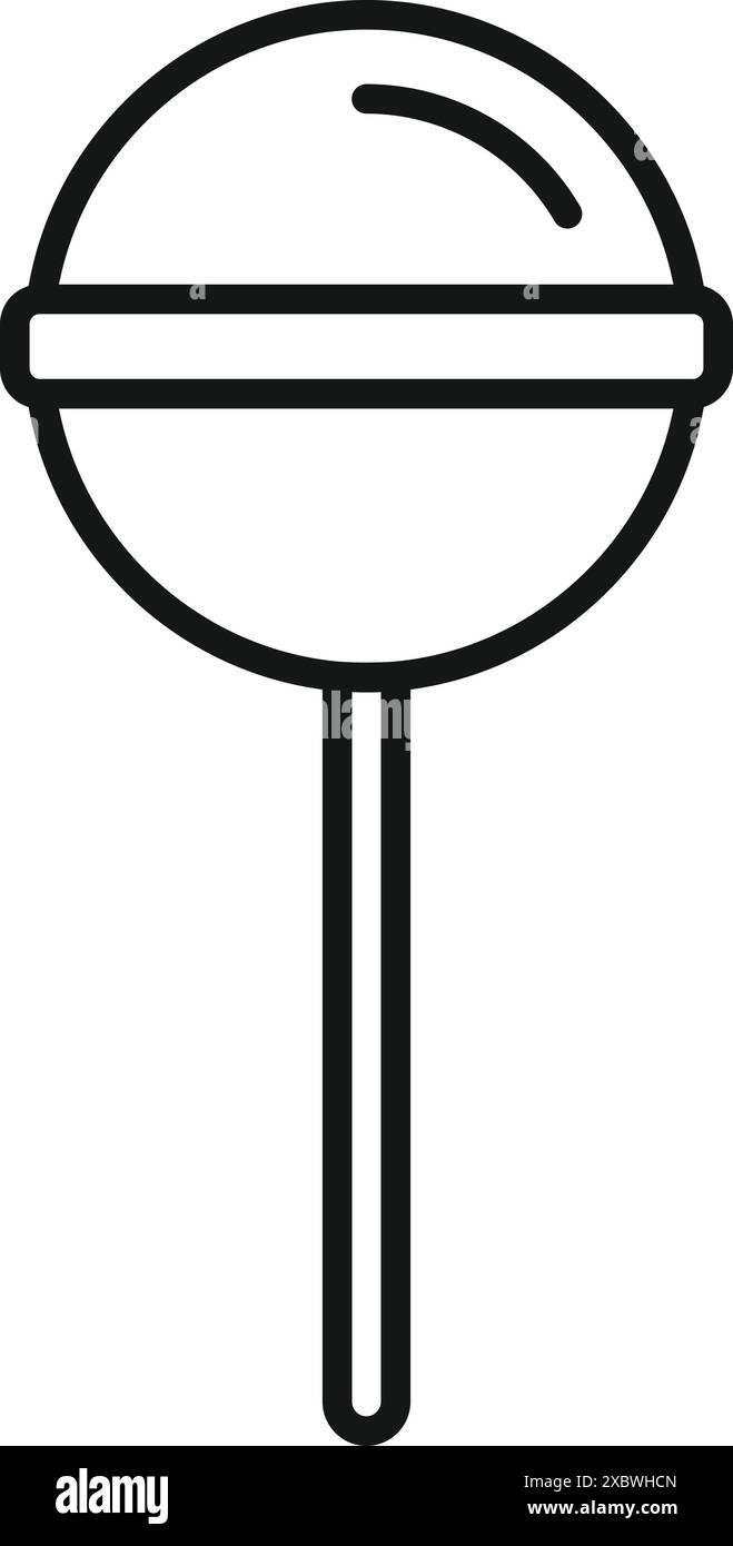 Simple line drawing of a lollipop, conveying a sense of childlike joy ...