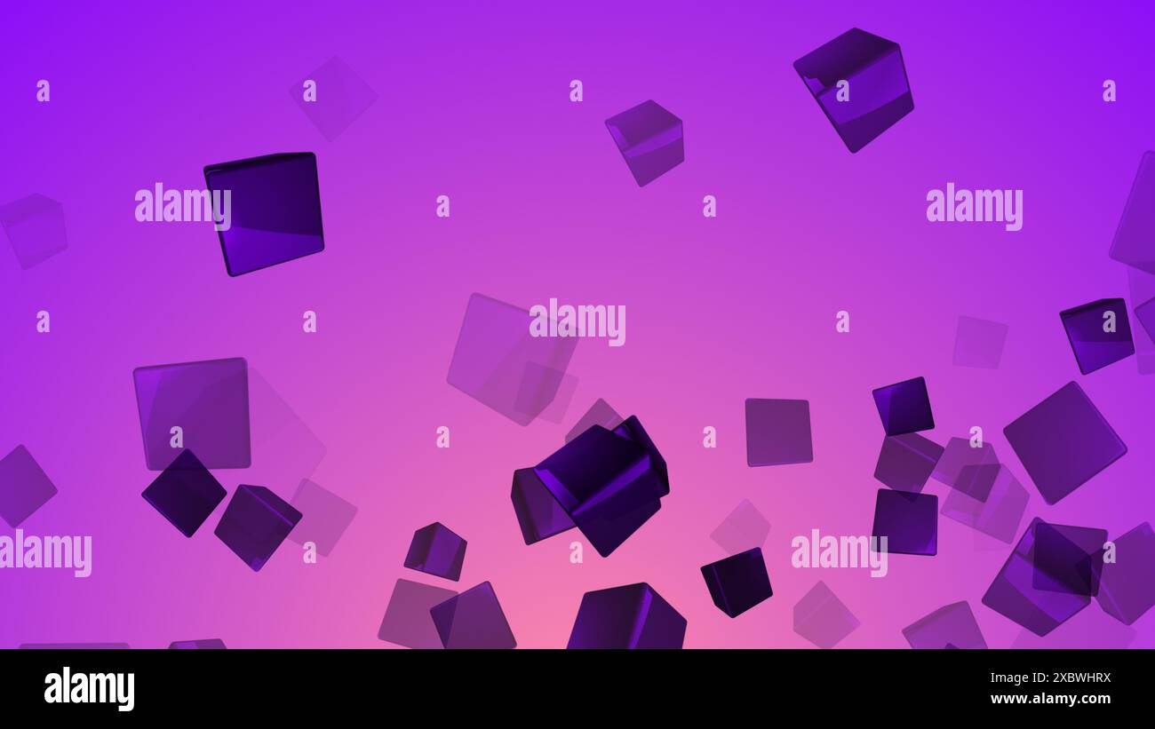 Conceptual background with floating blocks Stock Photo - Alamy