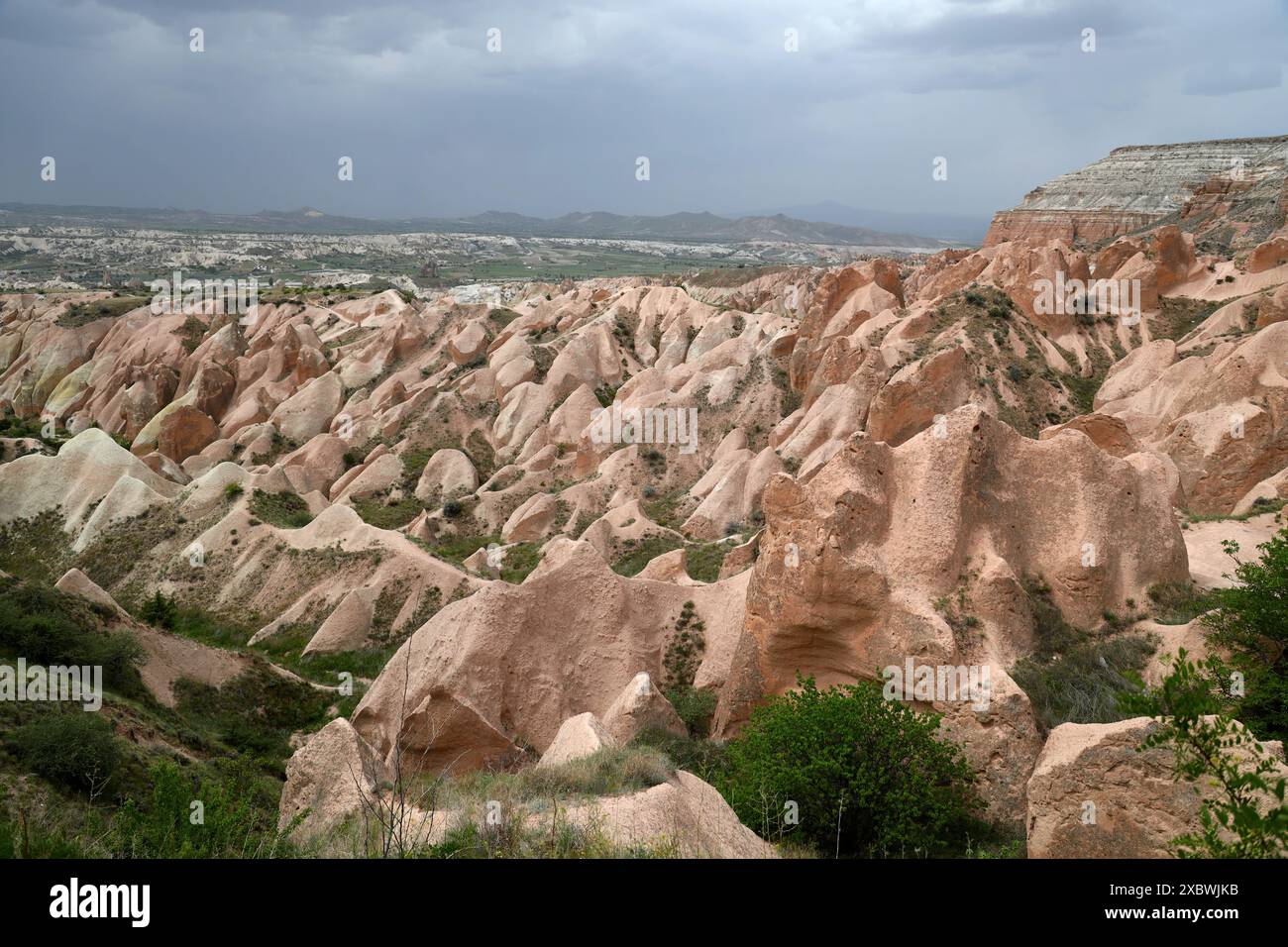 The rock formations of Red Valley in Cappadocia, Turkey Stock Photo - Alamy