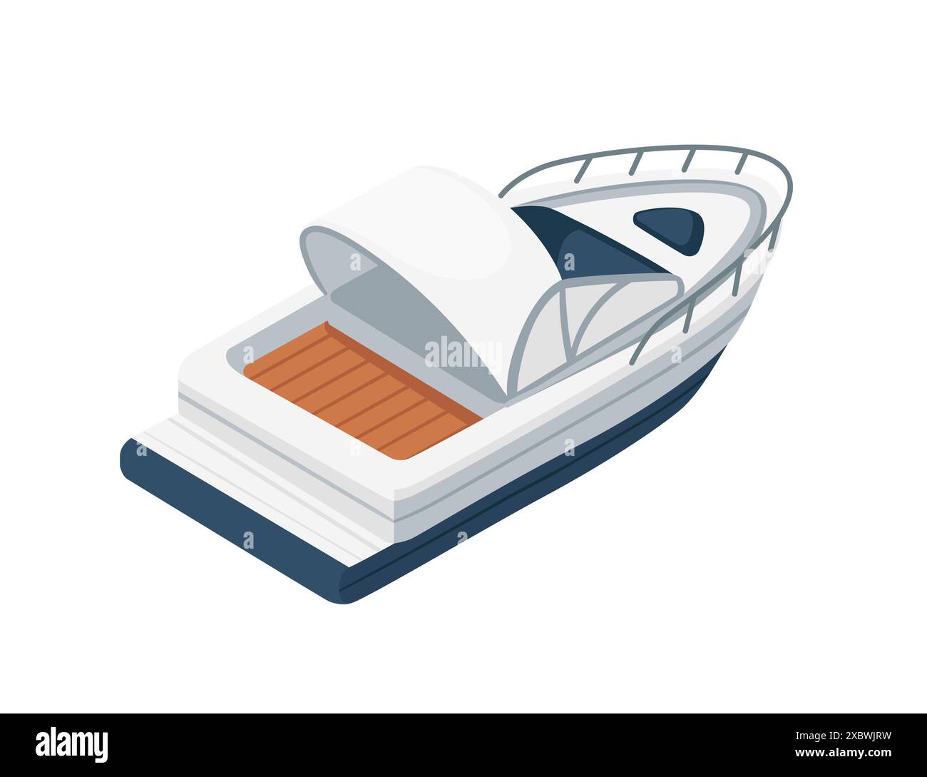 Isometric simple speed boat design vector illustration isolated on ...