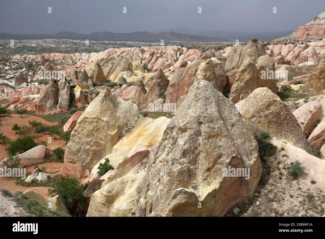 The rock formations of Red Valley in Cappadocia, Turkey Stock Photo - Alamy