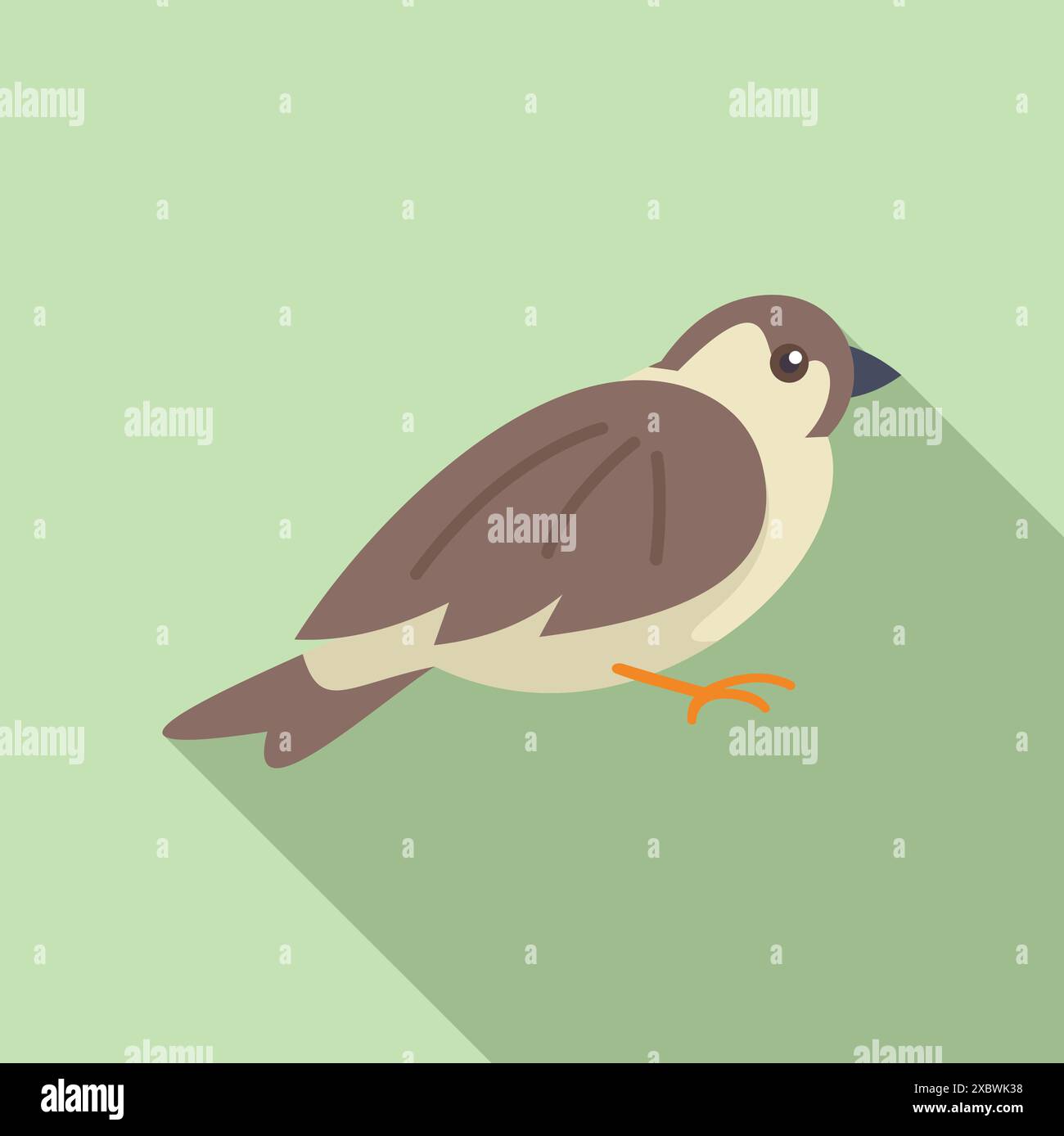 Simple illustration of a small bird standing, great for projects about ...