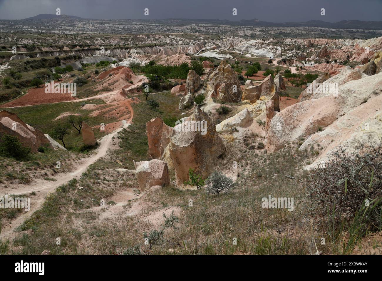 The rock formations of Red Valley in Cappadocia, Turkey Stock Photo - Alamy