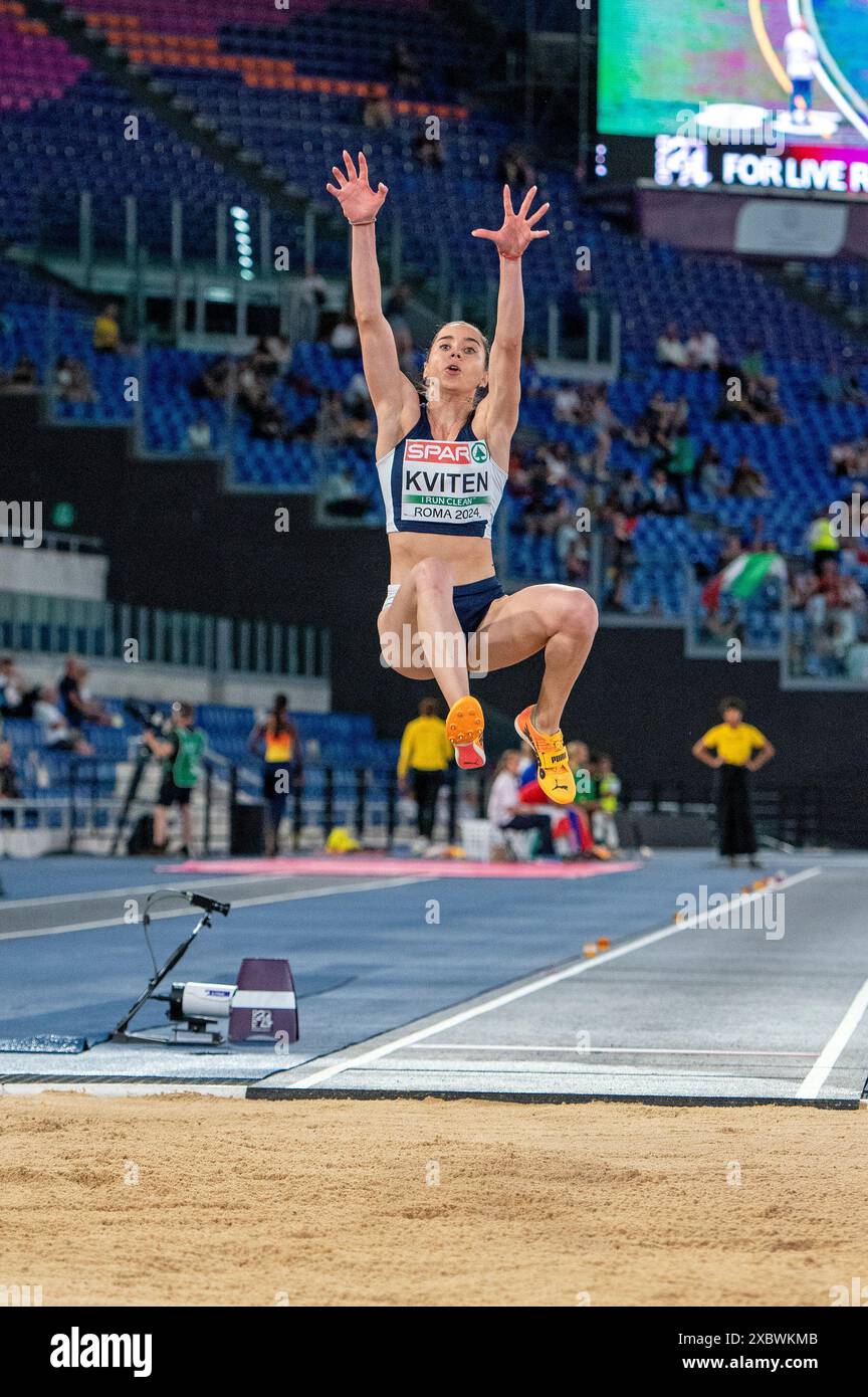 Filippa Kviten (Cyprus) during the long jump women final of European ...
