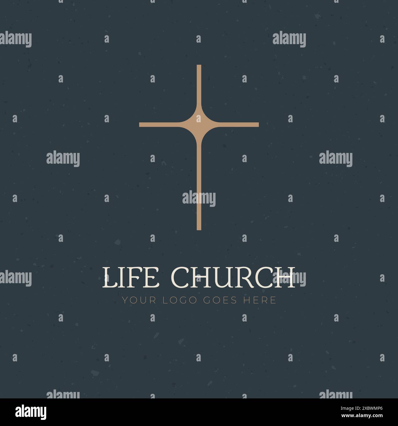 Christian cross church logo. christianity religion symbol. Stock vector ...