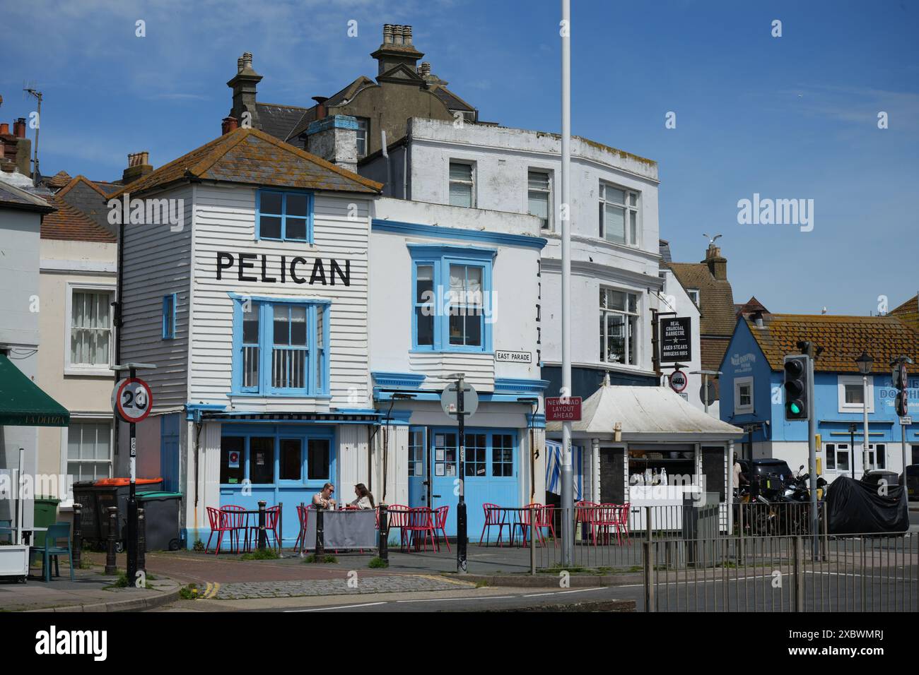 The Pelican, A traditional British Seaside Pub Stock Photo - Alamy