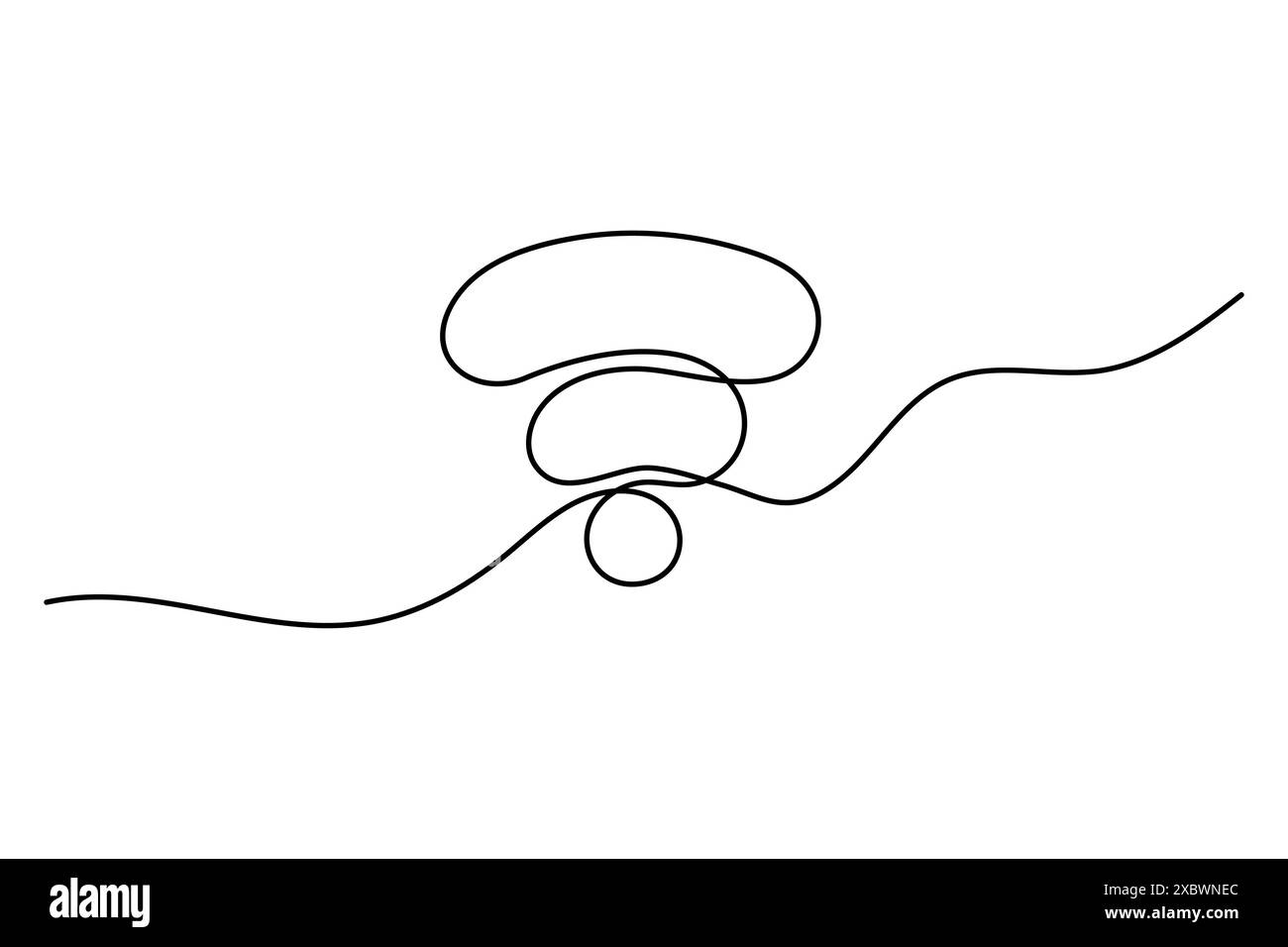 Continuous line drawing of Wi-Fi signal icon. One line drawing ...