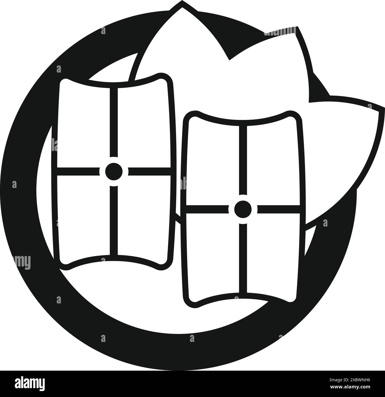 Minimalist black and white logo featuring mochi, a traditional japanese ...
