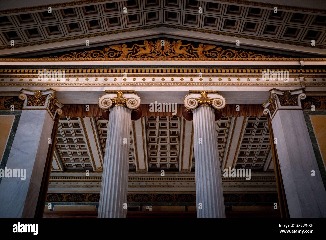 Interior of the Academy of Sciences, Humanities and Fine Arts Athens ...