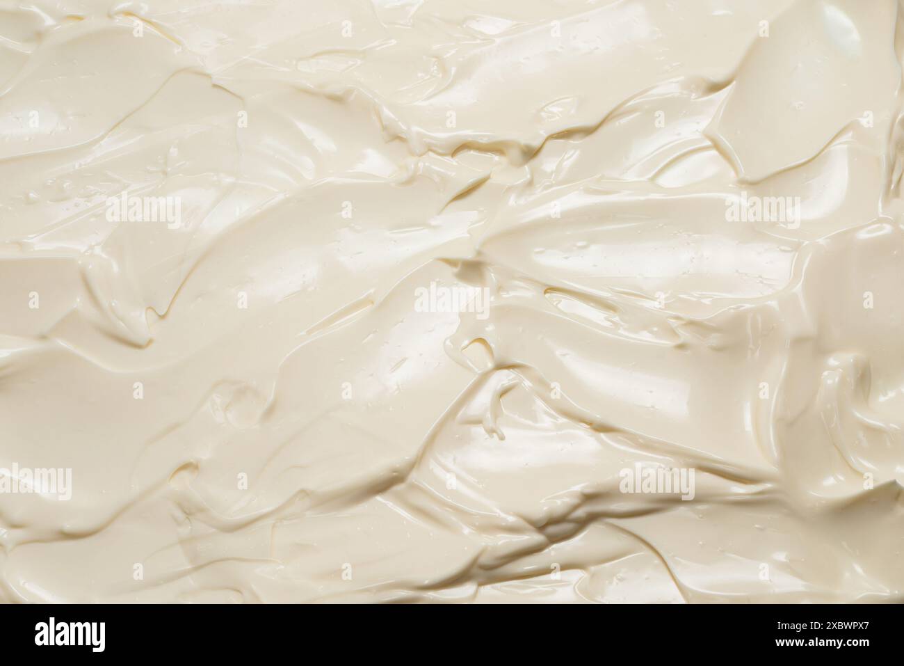White whipped cream texture. Top view Stock Photo - Alamy