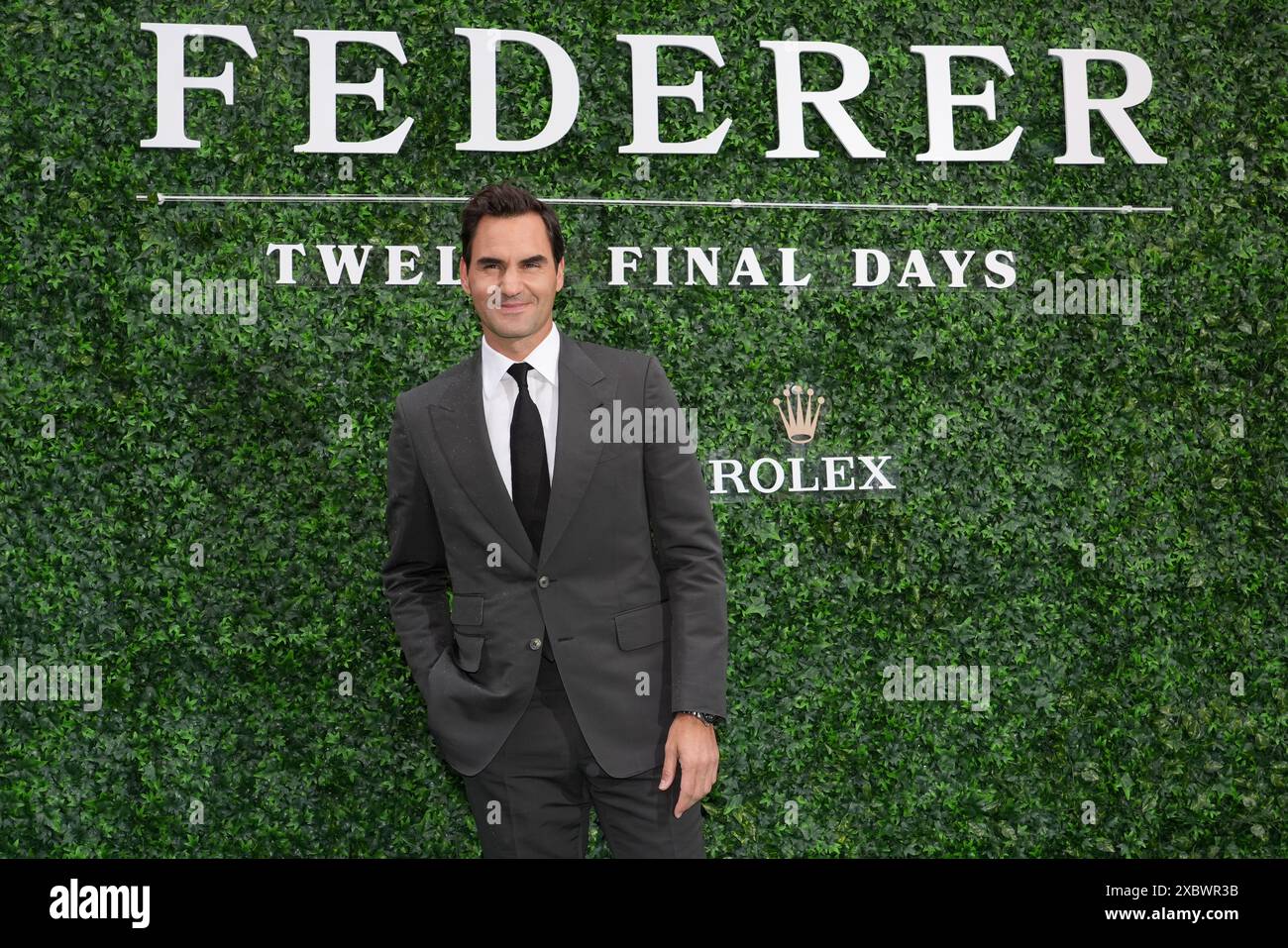 Roger Federer attends Federer: Twelve Final Days at the Odeon Luxe ...