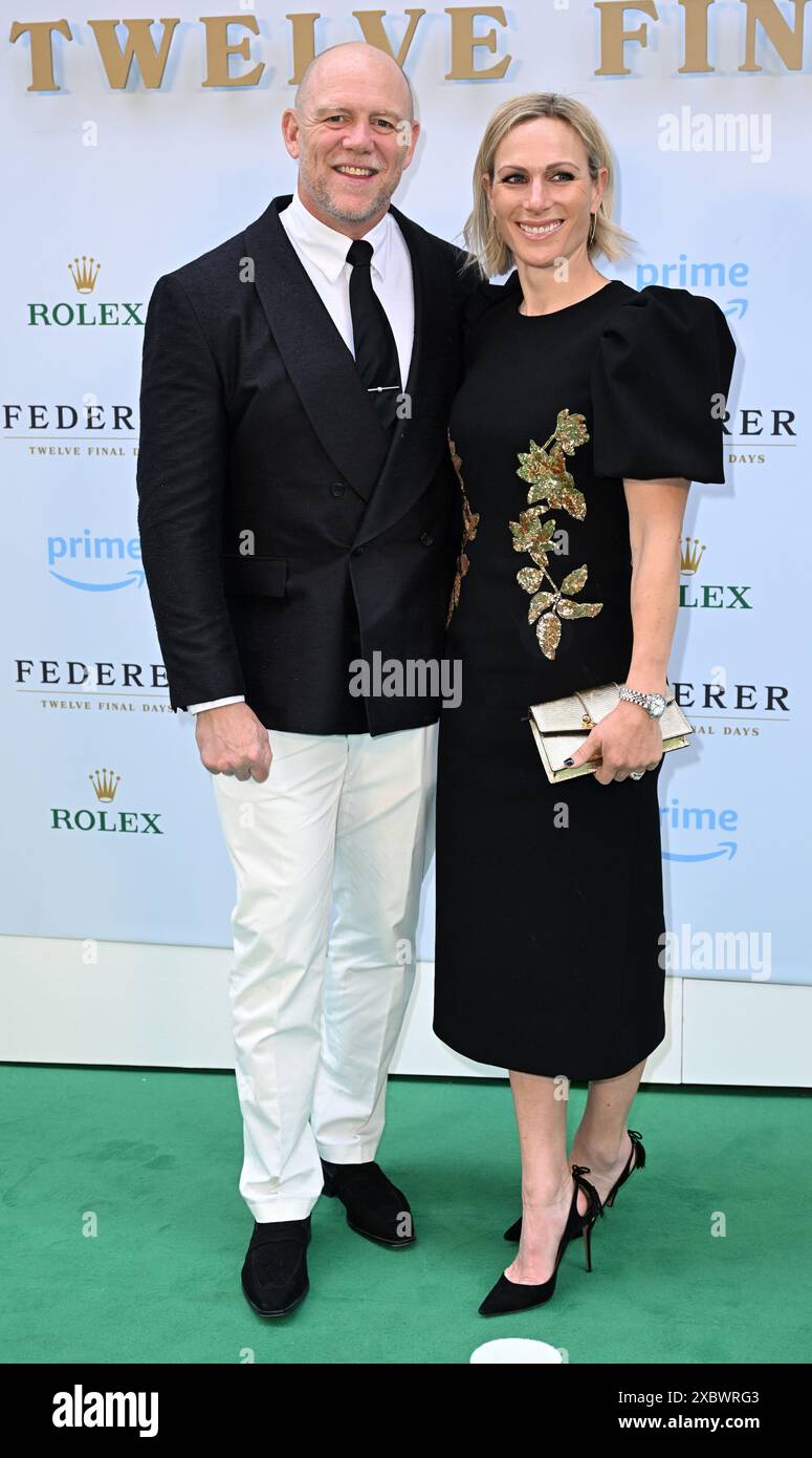London, UK. June 13th, 2024. Mike Tindall and Zara Tindall arriving at ...