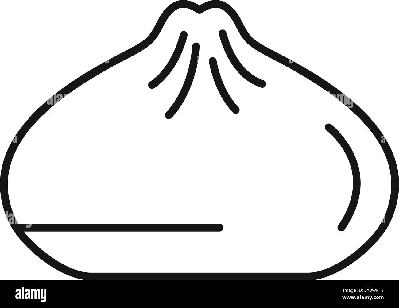 Single bao white background Stock Vector Images - Alamy