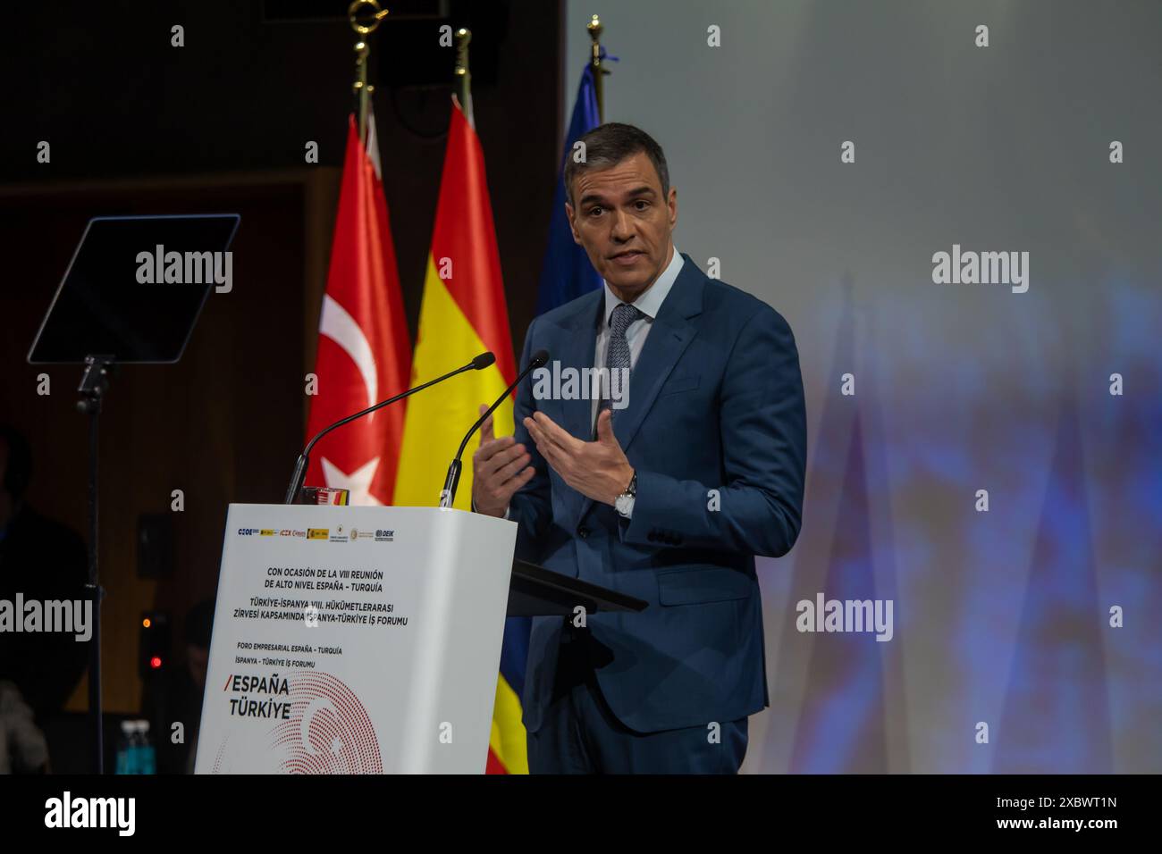 Madrid, Spain. 13th June, 2024.The President of the Spanish Government ...