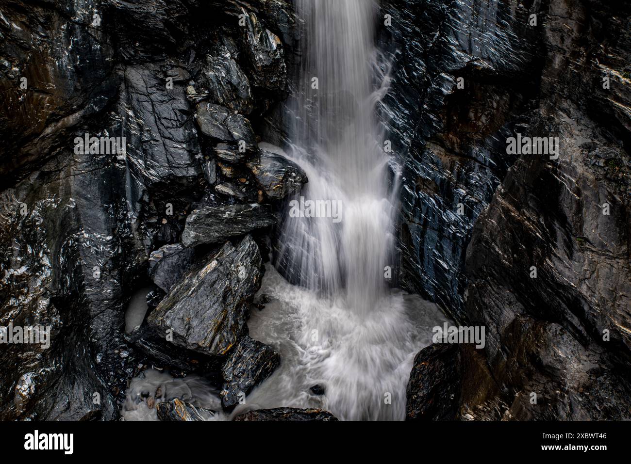 waterfall, South Tyrol, autumn, mountains, rock face, hiking, water ...