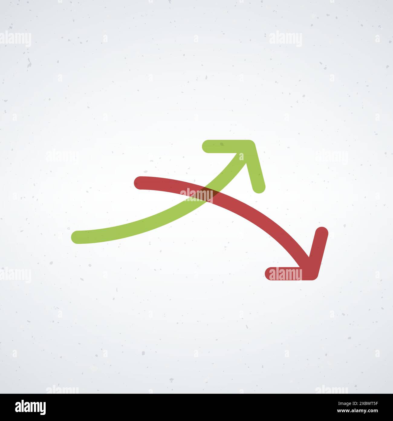 Arrows going Up and Down, green and red arrows. Concept of sales bar ...