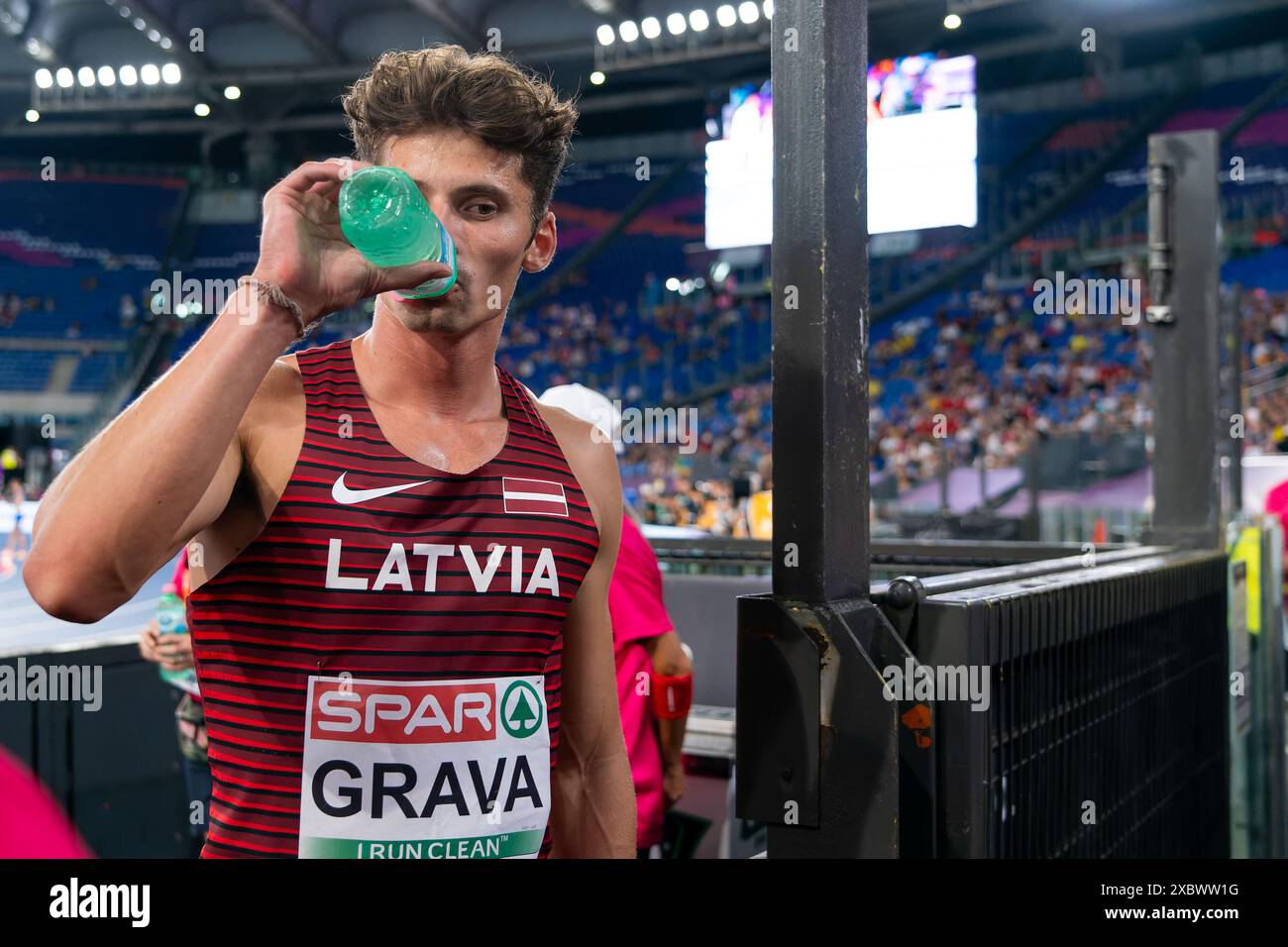 ROME, ITALY - JUNE 9: Oskars Grava of Latvia competing in the 200m Men during Day Three of the ...