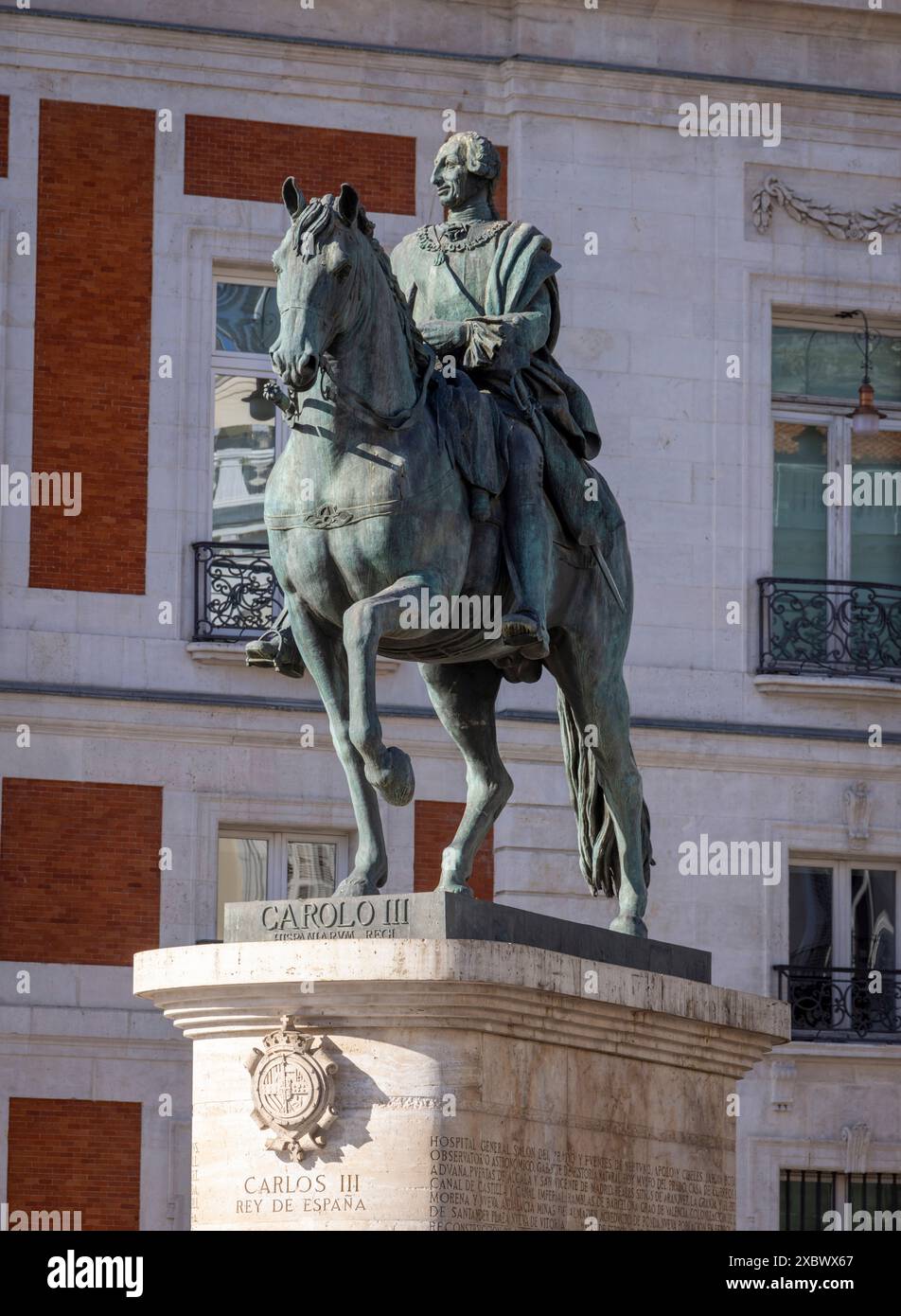 Equestrian statue of Charles III of Spain, Plaza de la Puerta del Sol ...