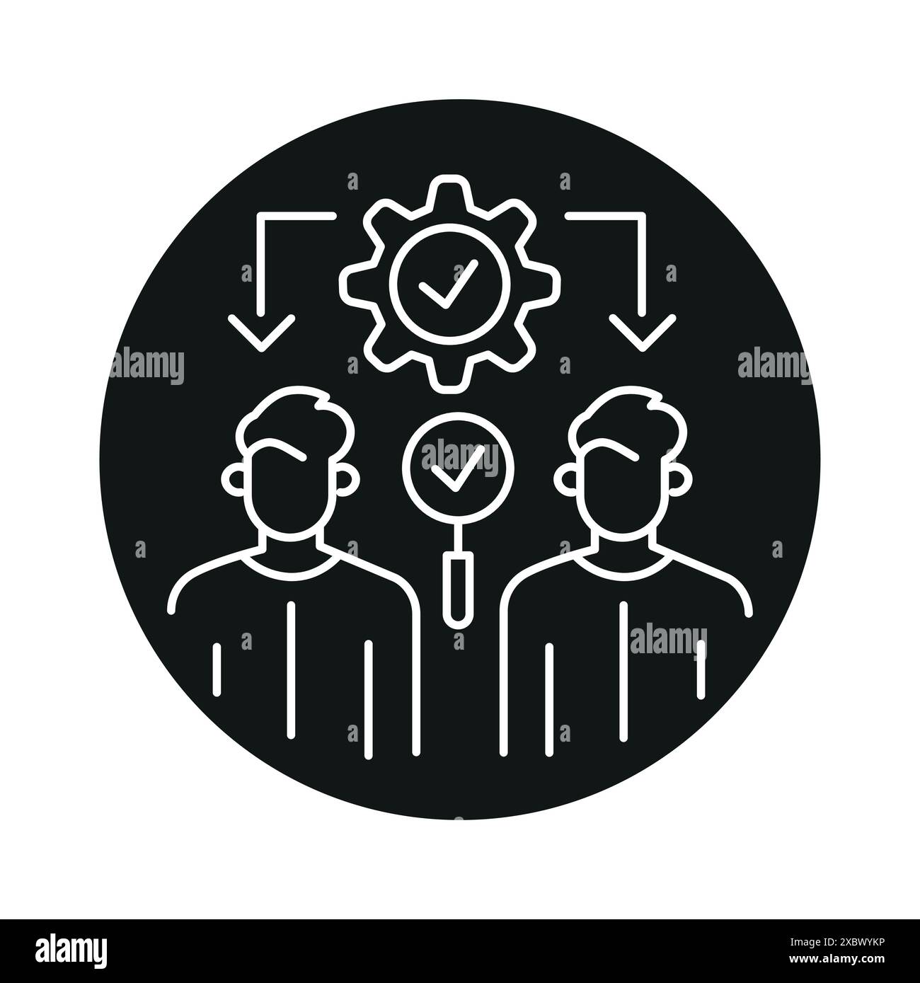 Cultural fit line black icon. Sign for web page, mobile app, button ...