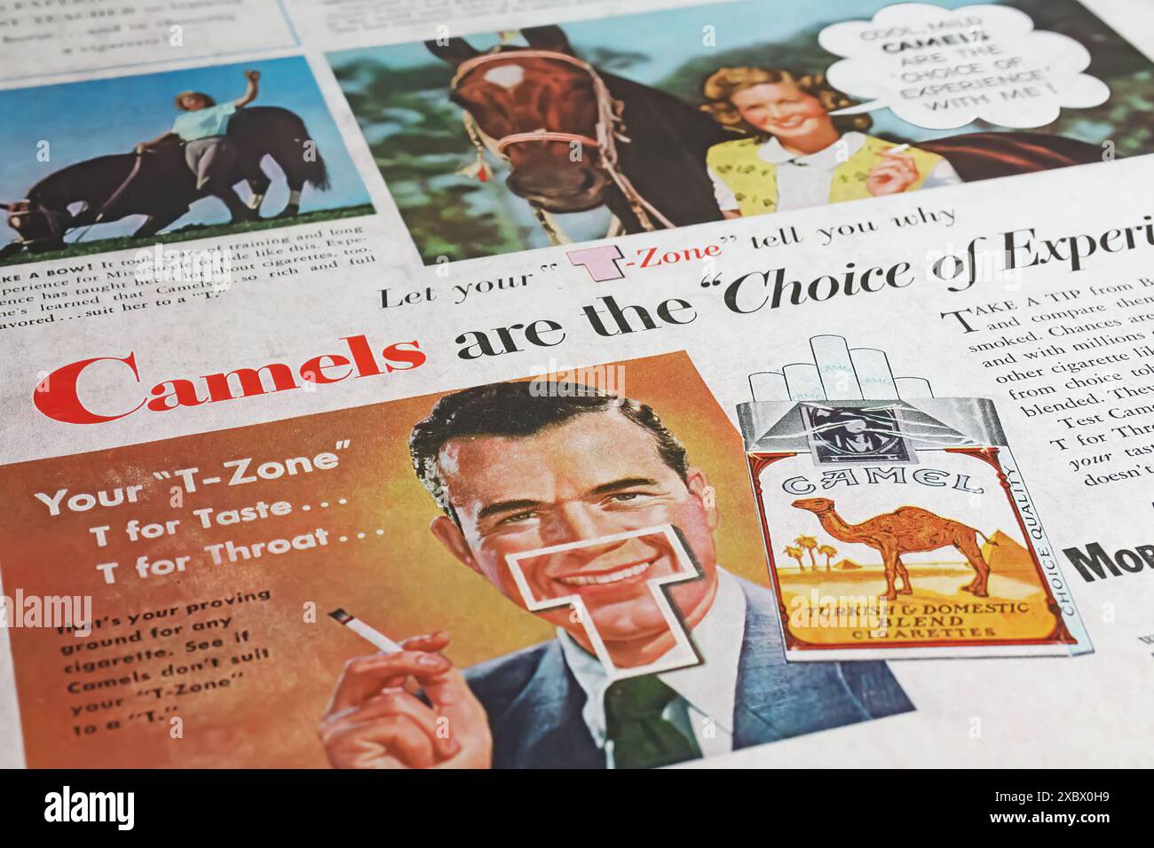 Viersen, Germany - May 9. 2024: Old vintage magazine Camel T-Zone ...