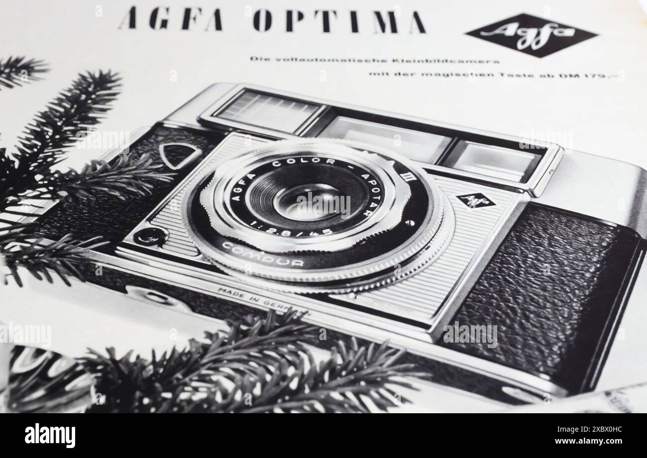 Viersen, Germany - May 9. 2024: Old vintage black and white german ...