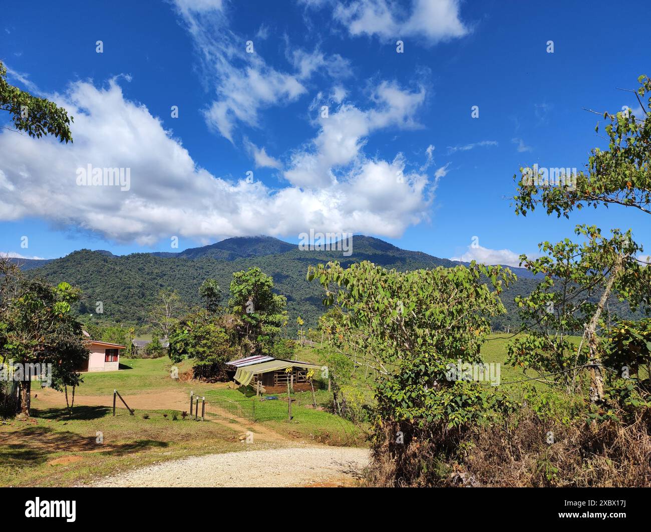 View of Parque Internacional la Amistad, Costa Rica from a rural town ...