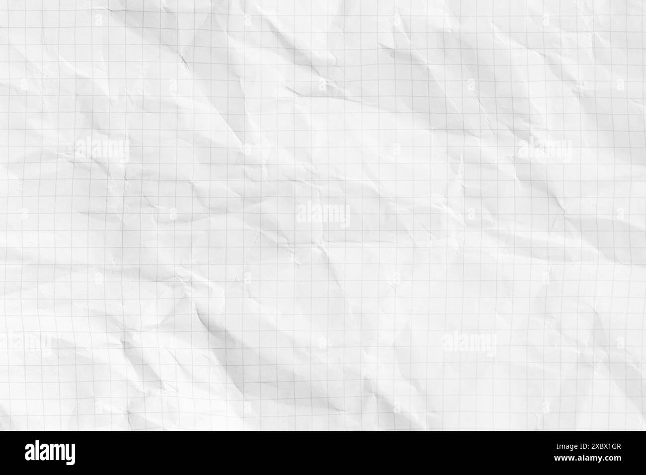 Crumpled graph paper background. Full frame template mock up Stock ...