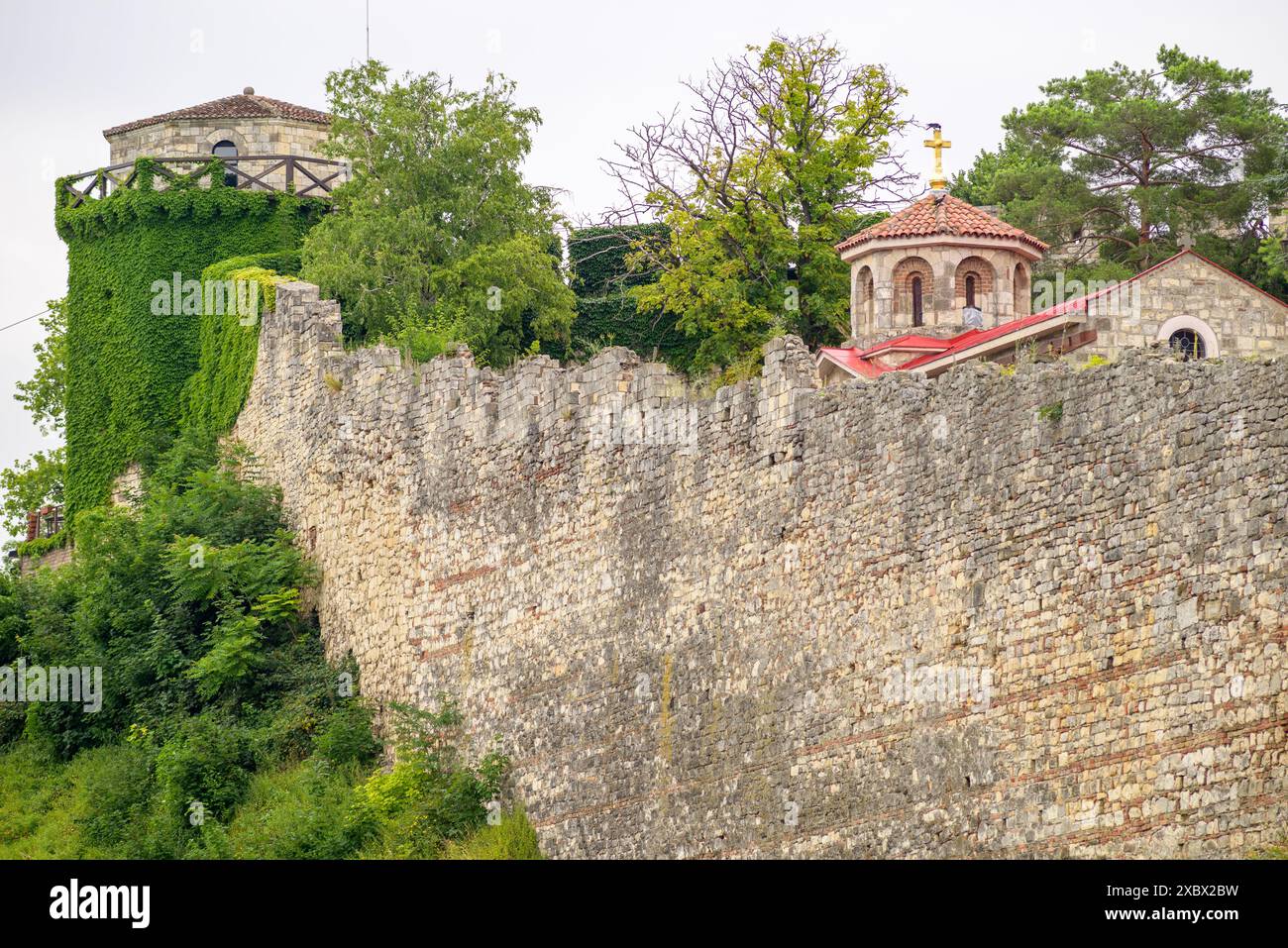Remains of Historic Belgrade Fortress in Kalemegdan park in Belgrade ...