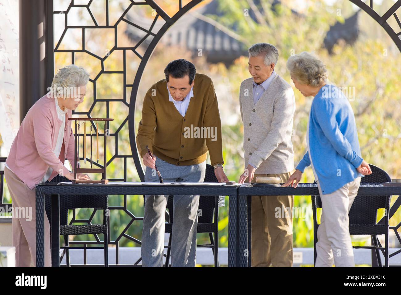 Four friends of calligraphy hi-res stock photography and images - Alamy