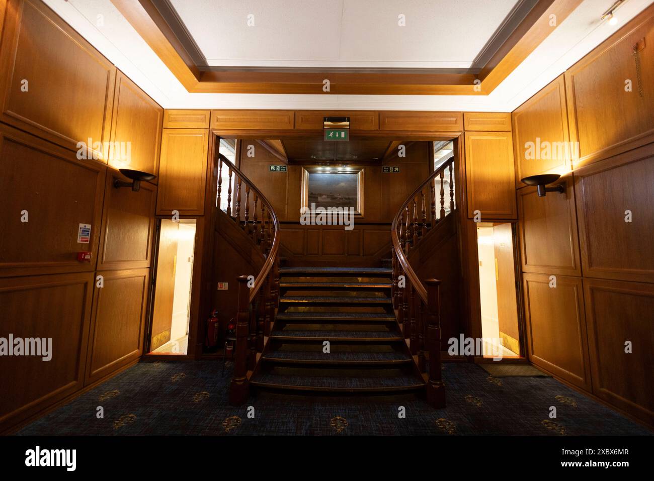 HMS Wellington, moored on the Thames river in central London since she ...